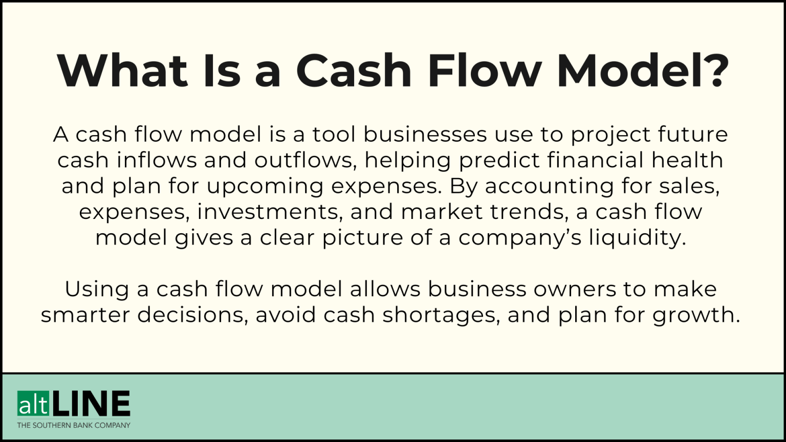 How to Build a Cash Flow Model to Forecast Your Future | altLINE